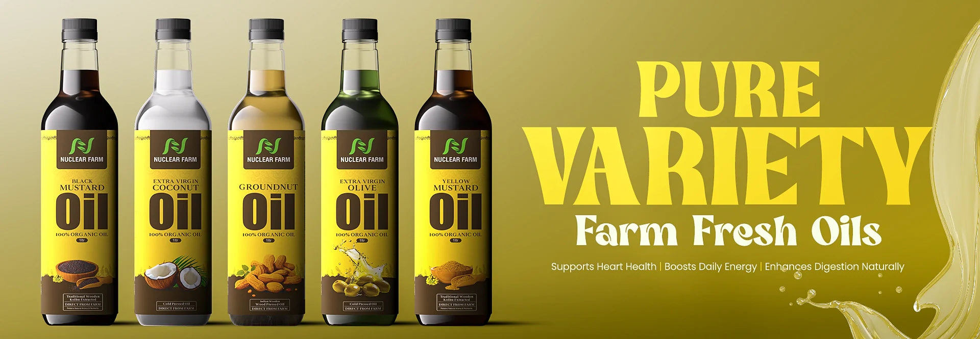 Shop Natural Oil for Cooking best for Indian Kitchens – Nuclear Farm