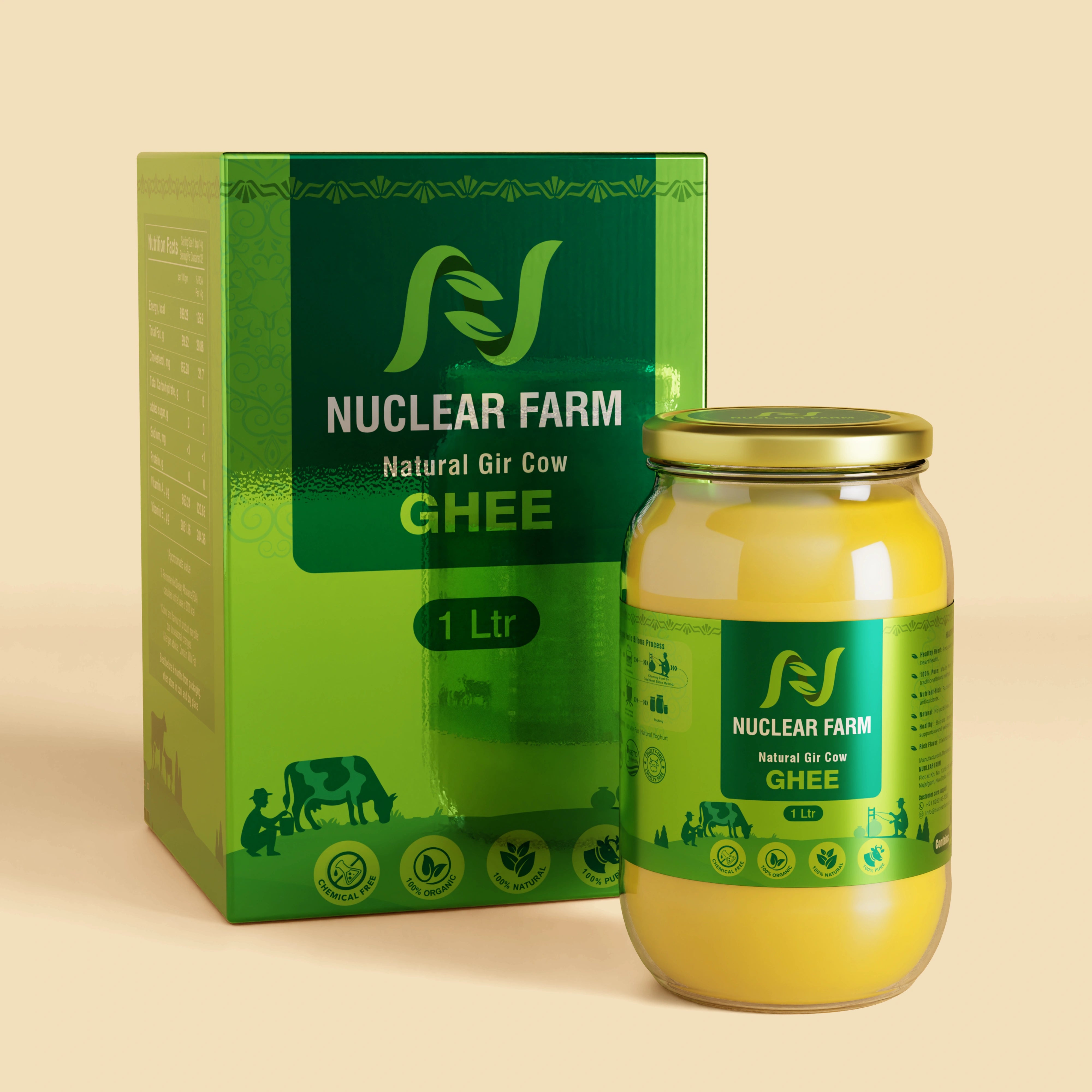 A2 Gir Cow Ghee - 1 L – Nuclear Farm